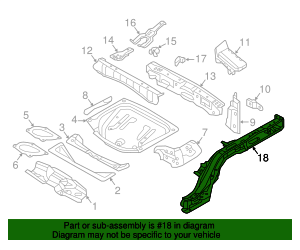 2016-2023 Volvo XC90 Rear Rail 32351423 | TascaParts.com