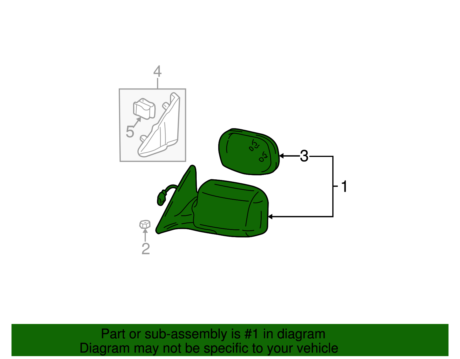 87910-AA905 - Mirror Assembly - 2002-2006 Toyota Camry | Lithia Toyota ...