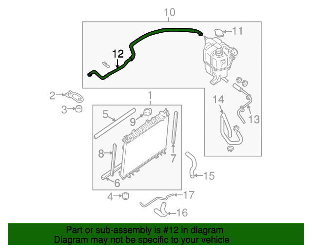 21742-EA000 - Overflow Hose 2005-2021 Nissan | Nissan Parts ...