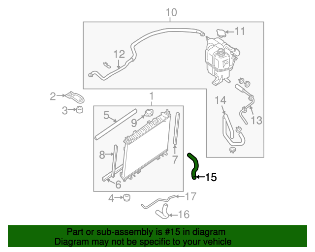 21501-EA200 - Upper Hose - 2005-2019 Nissan | Nissan OEM Parts Direct