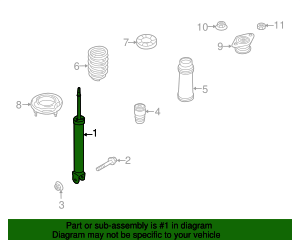 Genuine Shock Absorber for 2010-2013 Hyundai Tucson | Part# 55311-2S411 ...
