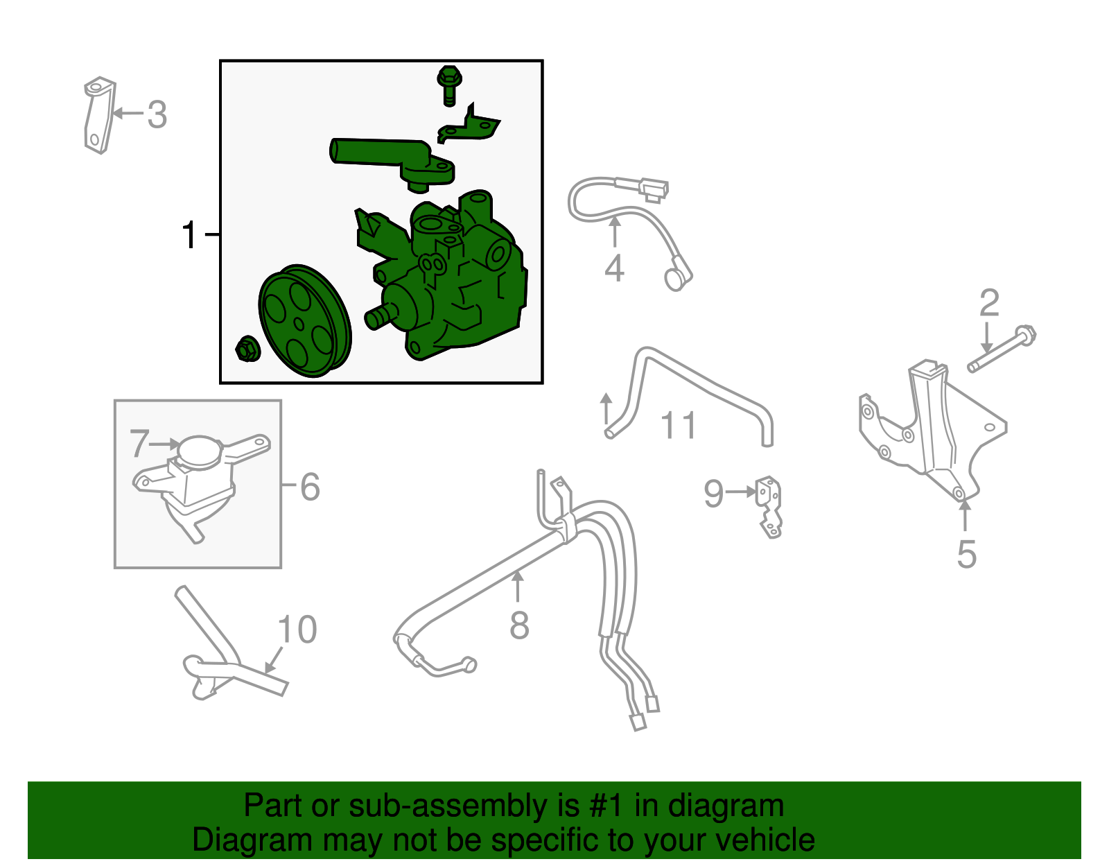 2008-2014 Subaru Power Steering Pump 34430FG0009L | Subaru Parts Store