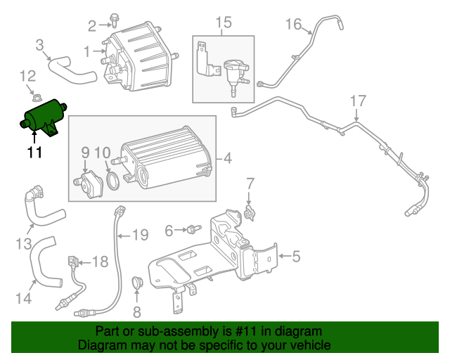 2002-2021 Mopar Vapor Canister Filter 4891561AA | TascaParts.com