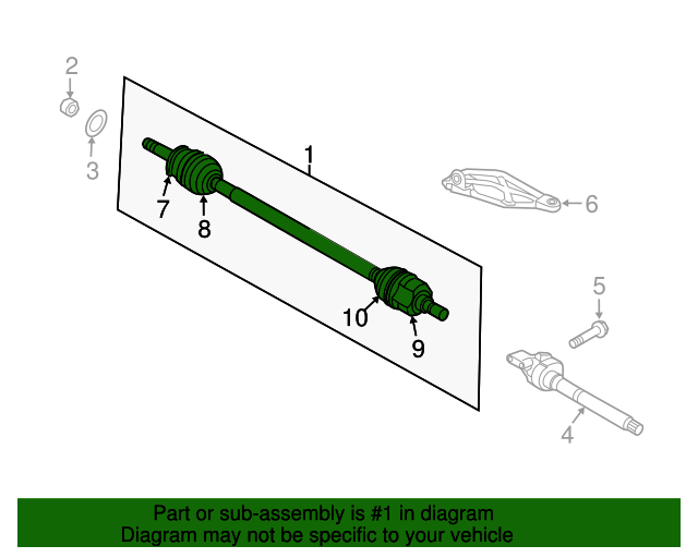 49501-3W500-SJ - Axle Assembly 2011-2013 Kia Sportage | Kia.Parts Store