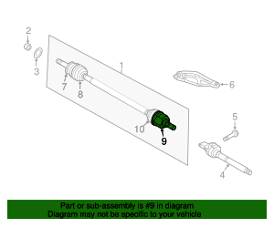49592-3W500 - Inner Joint 2011-2013 Kia Sportage | Kia.Parts Store