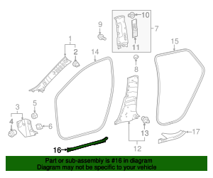 2016-2018 Toyota Scuff Plate 67913-12330-C0 | Toyota Parts Center