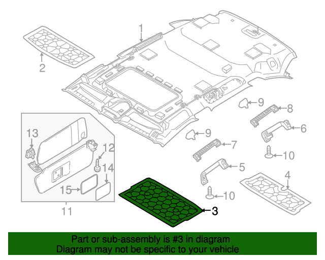 2011-2018 Porsche Cayenne Sound Absorber 958-502-157-00 | OEM Vehicle Parts
