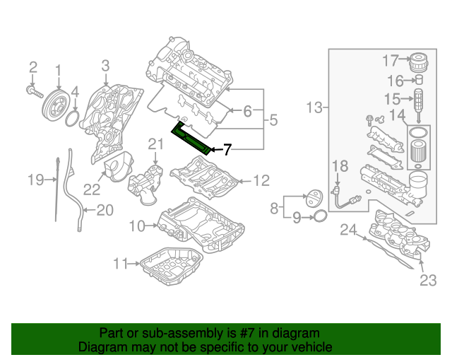 2007-2008 Hyundai Entourage Valve Cover Plate 22403-3C110 | OEM Parts ...