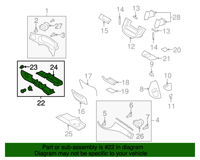 84750-3M200-V2 - Lower Column Cover - 2009-2011 Hyundai Genesis | World ...