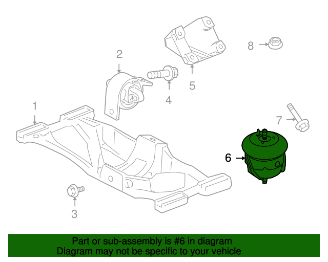 2006-2009 Jaguar Motor Mount C2C31128 | OEM Parts Online