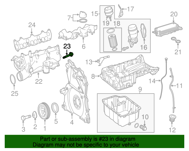 001-990-57-22-64 - Engine Intake Manifold Bolt 2013-2020 Mercedes-Benz ...