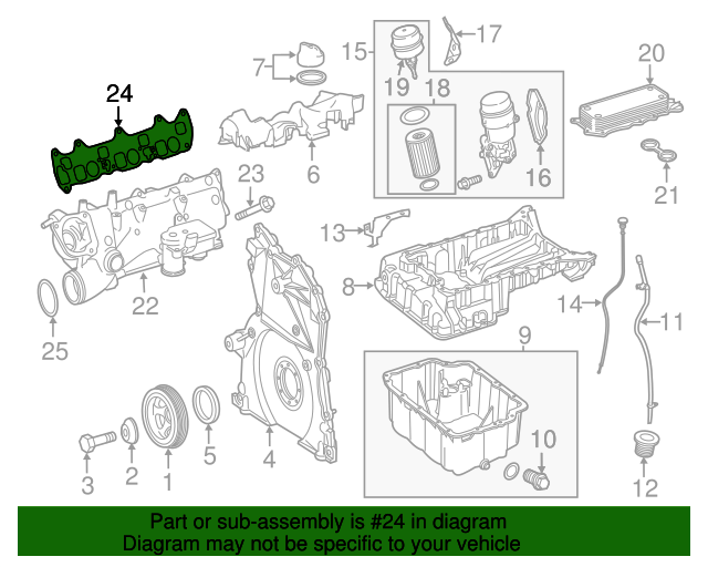 642-098-09-80 - Engine Intake Manifold Gasket 2010-2018 Mercedes-Benz ...