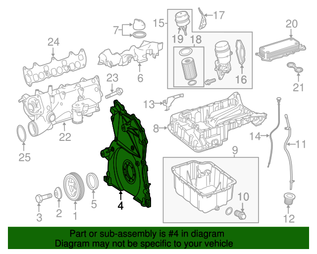 642-010-00-33 - Engine Timing Cover 2007-2022 Mercedes-Benz | Mercedes ...