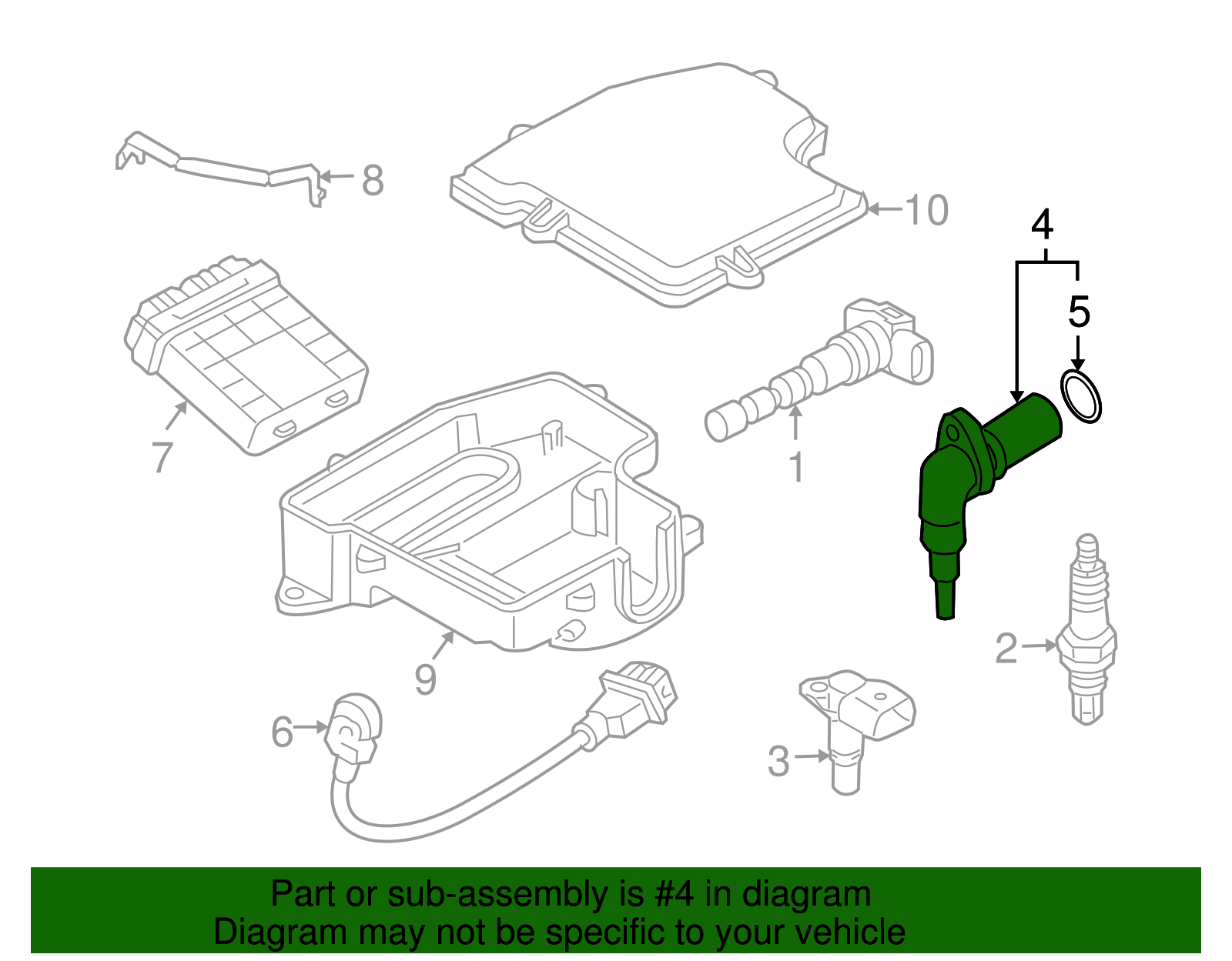 2000-2015 Audi Sensor 06A-906-433-G | Genuine Audi Parts