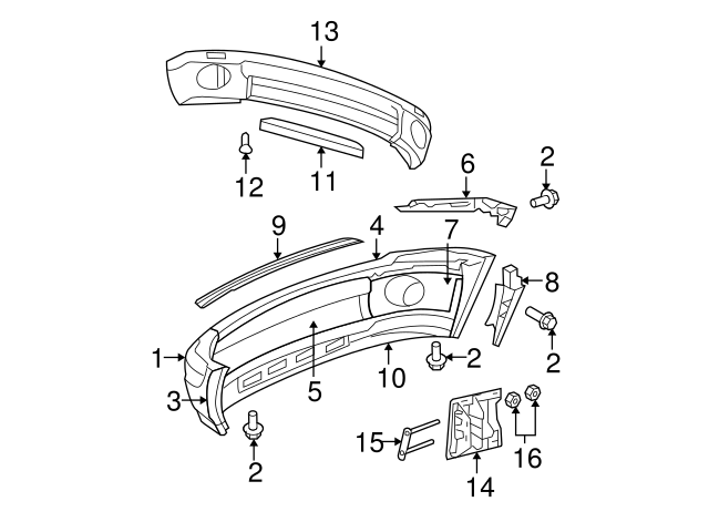 1993-2018 Mopar Bumper Cover Retainer Screw 6502625 | TascaParts.com