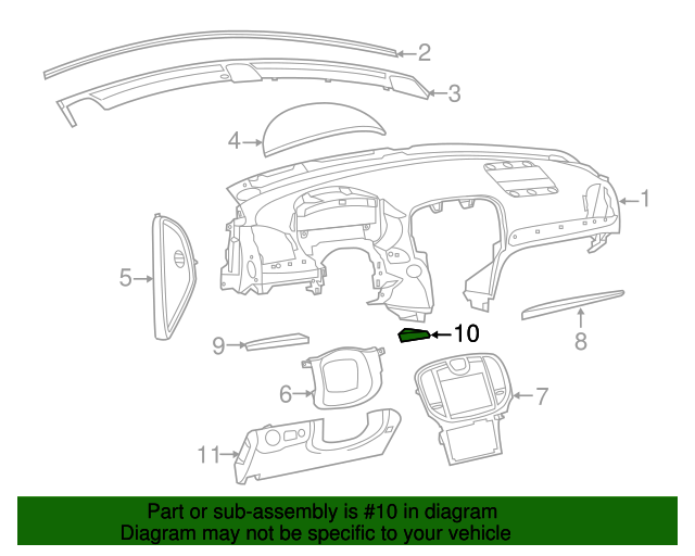 Center Molding - Mopar (68274741AA) | TascaParts.com