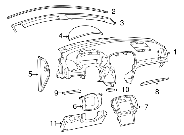 2011-2014 Chrysler 300 Lower Molding - Passenger Side (RH) 68159366AA ...