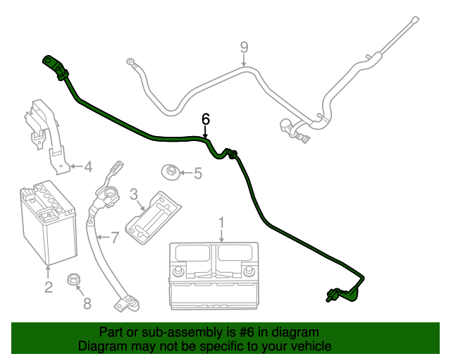 2017-2020 Mopar Positive Cable 68322414AB | TascaParts.com