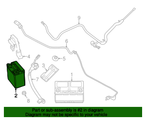 2016-2023 Mopar Vehicle Battery BBAUX101AB | TascaParts.com
