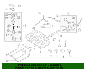 2016-2019 Hyundai Sonata Fuel Pump 31111-C1100 | OEM Parts Online