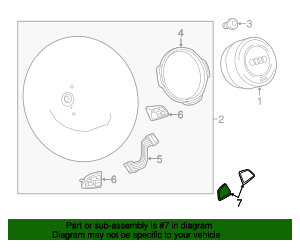 2012-2017 Audi Cap Assembly 8U0-498-685-A | Audi USA Parts