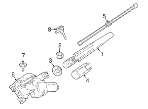 2018-2023 BMW X3 Back Glass Wiper Blade 61-62-7-407-273 | OEM Parts Online