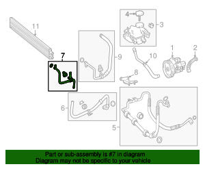 212-460-20-24 - Power Steering Return Hose 2010-2015 Mercedes-Benz ...