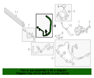 212-466-04-81 - Power Steering Return Hose 2010-2015 Mercedes-Benz ...