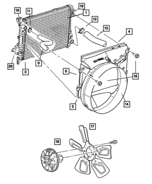 2002-2008 Dodge Fan Drive 52029876AC | Mopar eStore
