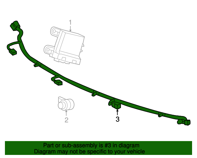 2010-2012 Cadillac SRX Front Object Alarm Sensor Wiring Harness ...