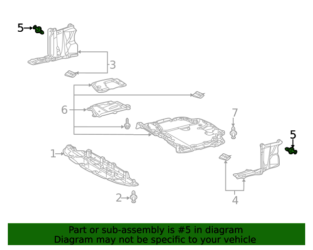 90467-07220 - Wheel Opening Molding Retainer Clip 2015-2024 Lexus ...