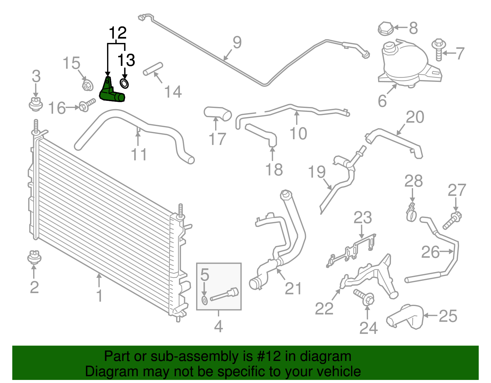 2015-2019 Ford | Water Outlet | 6C1Z-8592-B | Walls' Ford Parts