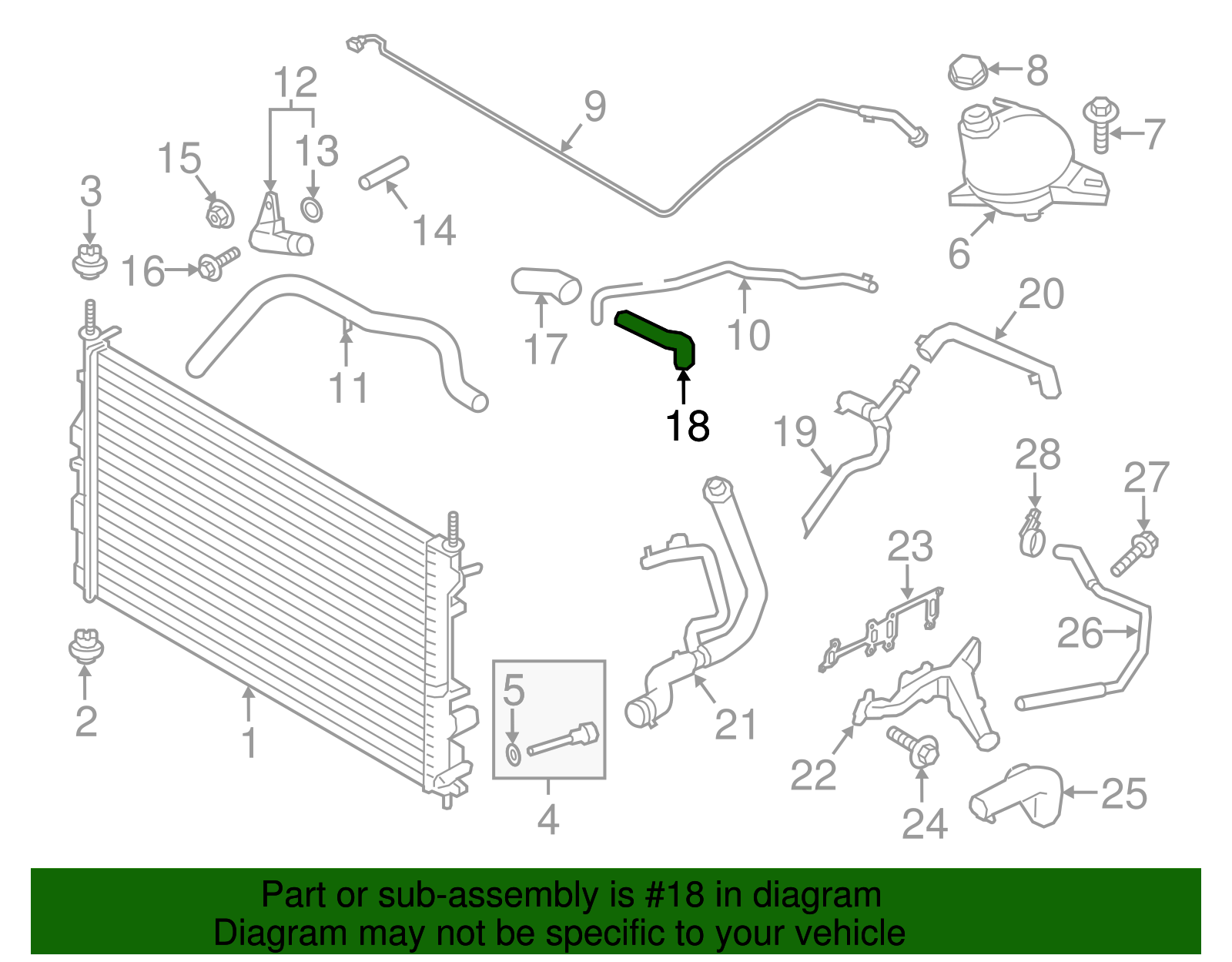 2015-2019 Ford Motorcraft™ Engine Coolant Bypass Hose KM-6749 | OEM ...