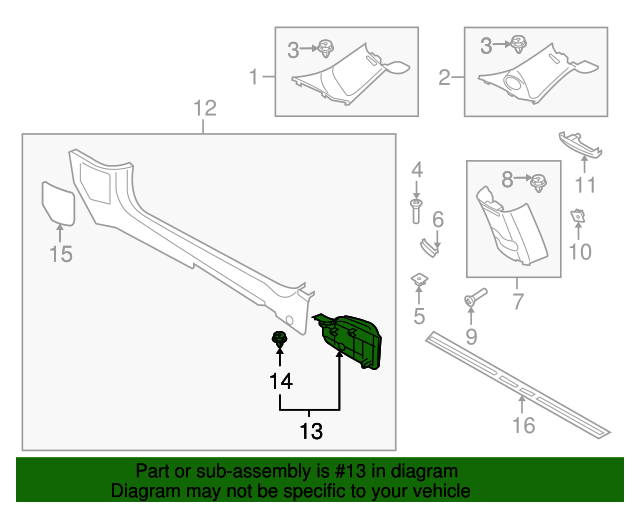 51-47-2-756-187 - Cover, interior entrance Clubdoor 2008-2011 Mini ...