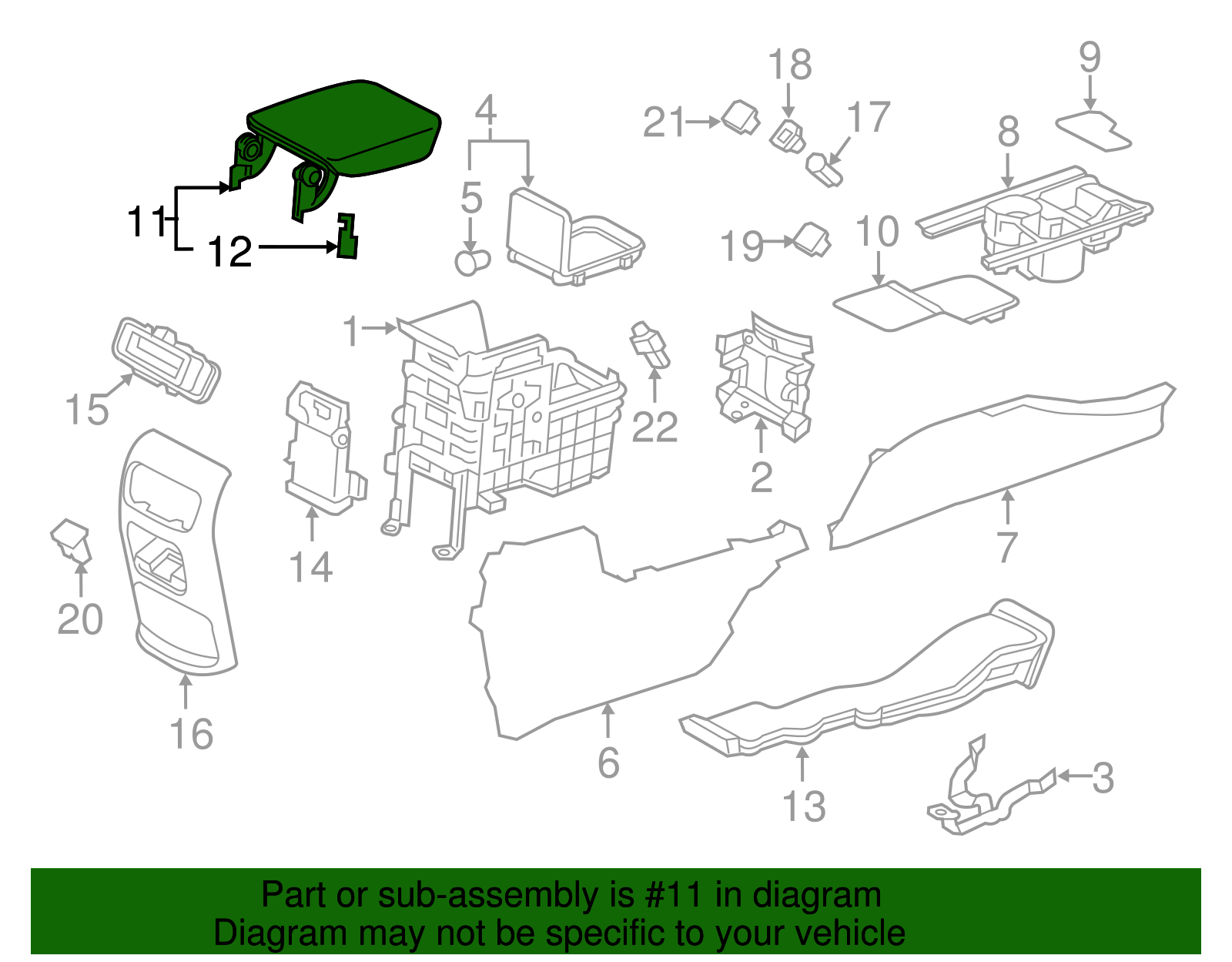 83402-TLA-A22ZA - Armrest *YR449L* (Leather) (Cashmere Ivory) - 2017 ...