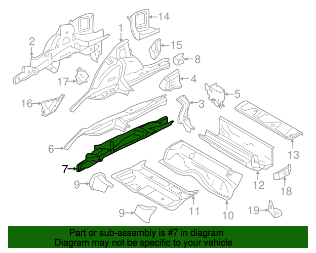 Genuine BMW 41-00-7-299-542 | Lower Rail | FREE Shipping on Most Orders ...
