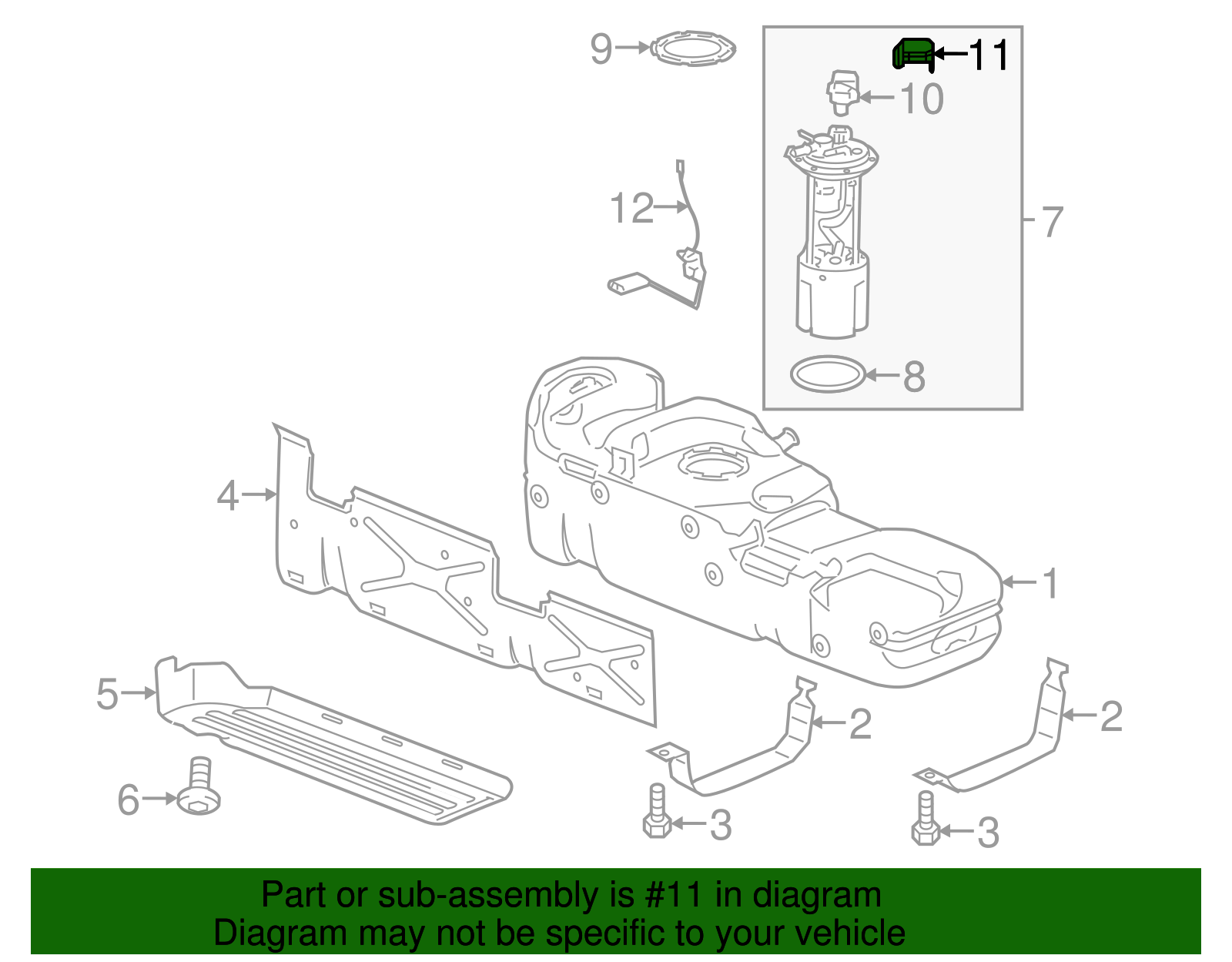 2014-2016 GM Fuel Injection Fuel Rail Pressure Sensor 12673824 GM ...