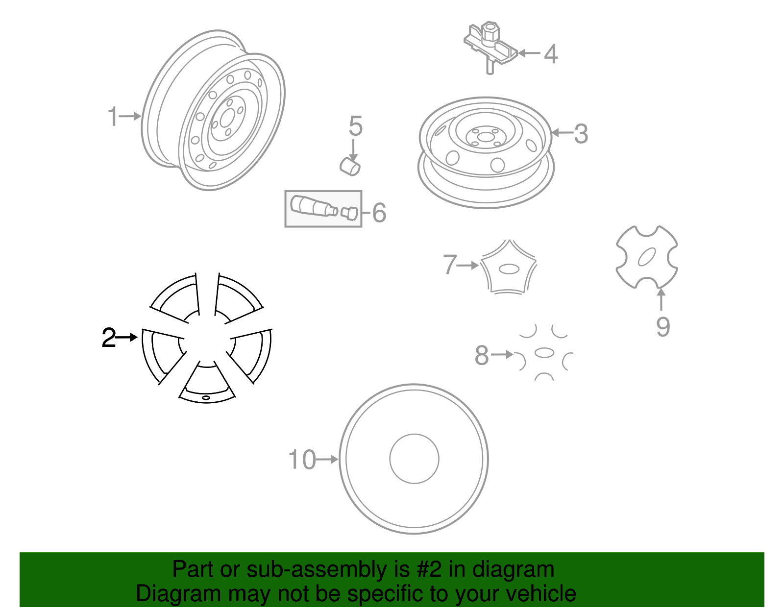 2006-2007 Kia Wheel, Alloy 52910-1G200 | Retail Performance Auto Parts