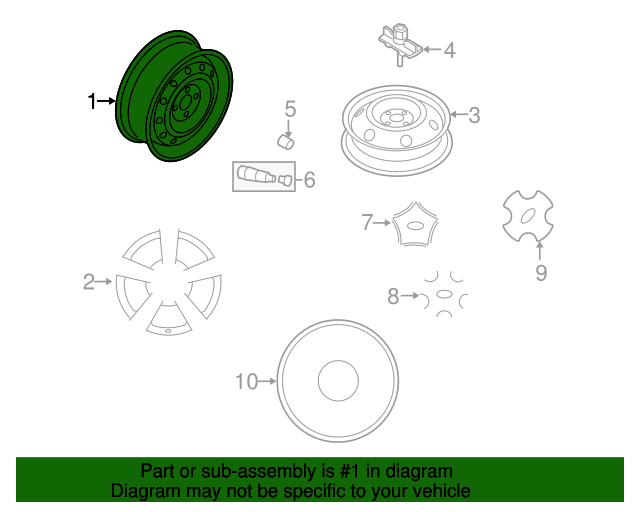 52910-1G105 - Wheel, Steel 2006-2011 Kia | Kia.Parts Store