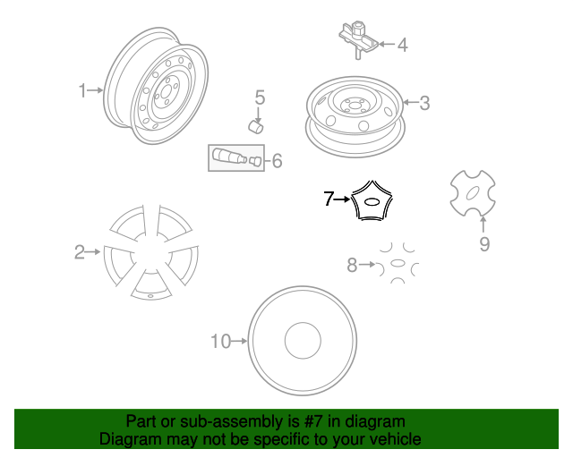 2008-2011 Kia Rio 2005-2011 Kia Rio Wheel Hub Cap OEM BRAND NEW Genuine ...