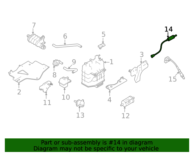 22693-9BT0B - Oxygen Sensor 2020-2024 Nissan Frontier | Nissan Parts ...