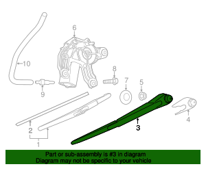 2007-2016 Mini Rear window wiper arm 61-62-2-754-287 | AutoNation Parts