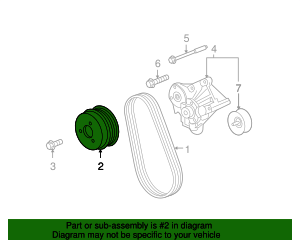 Genuine Fan Pulley for 2010-2013 Land Rover | Land Rover Part# LR012624 ...