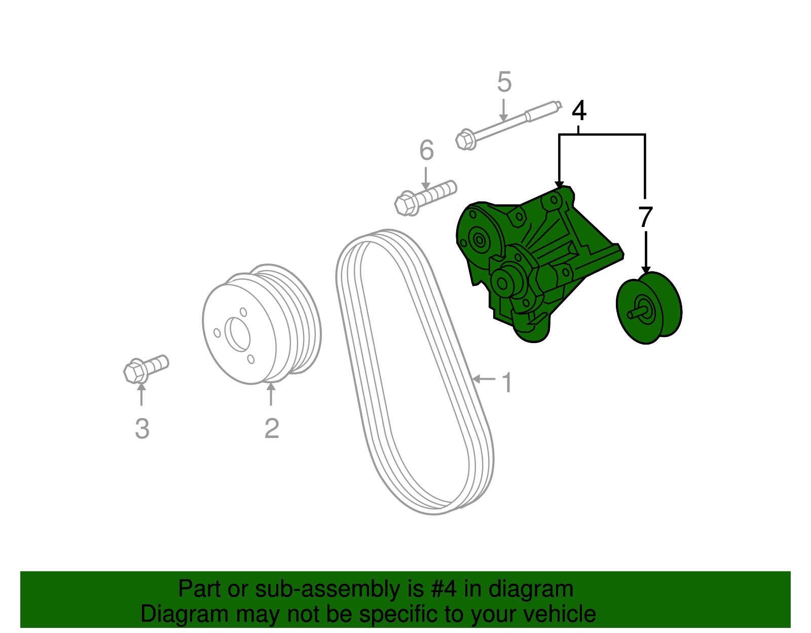 Genuine OEM Idler Pulley Part# LR035555 Fits 2010-2013 Land Rover: Up ...