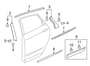 2017-2019 Cadillac XT5 Lower Molding - Driver's Side (LH) 84462097 ...
