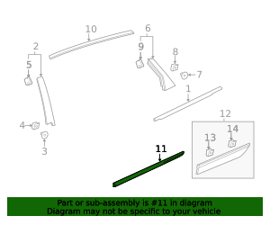 2017-2024 Cadillac XT5 Molding (Replaces Part Number 23201829) 86814817 ...