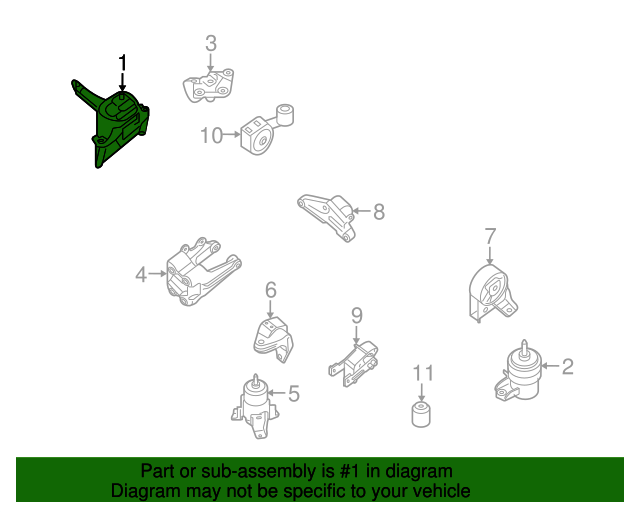 11210-JA000 - Side Mount 2007-2013 Nissan Altima | Nissan Parts ...