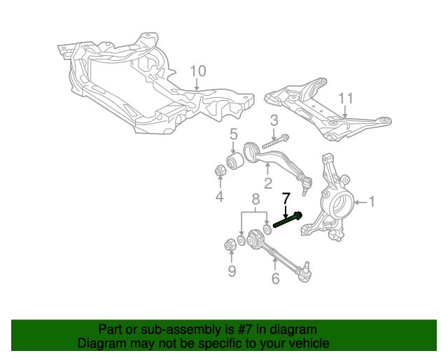 308765-014008 - Lower Control Arm Bolt 2010-2016 Mercedes-Benz ...