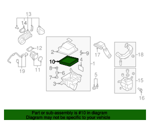 28113-2G000 - Air Filter 2006-2010 Kia | Kia.Parts Store