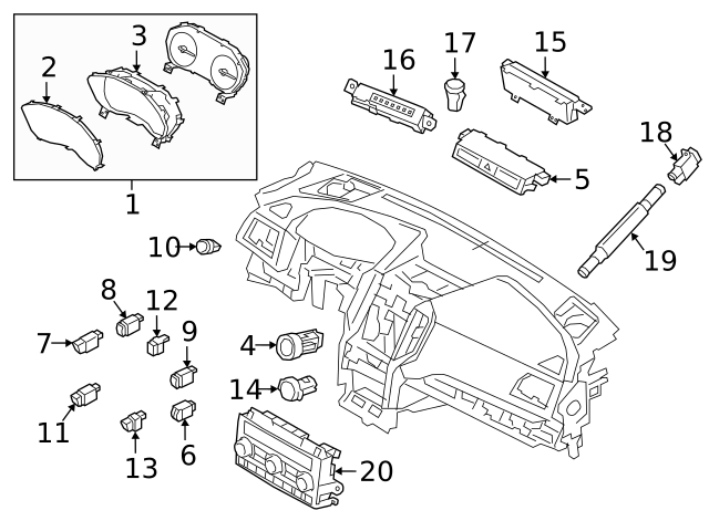 2019-2023 Subaru Ascent Dash Control Unit 72311XC01A | OEM Parts Online